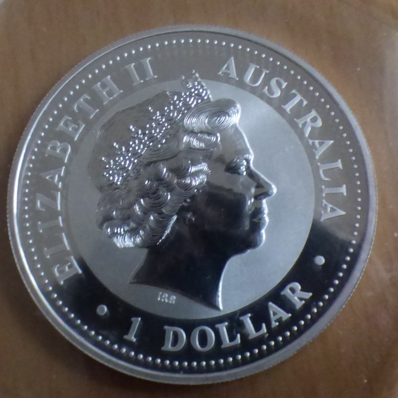 Australia 1$ Lunar 1 Year of the Snake 2001 silver 99.9% 1 oz